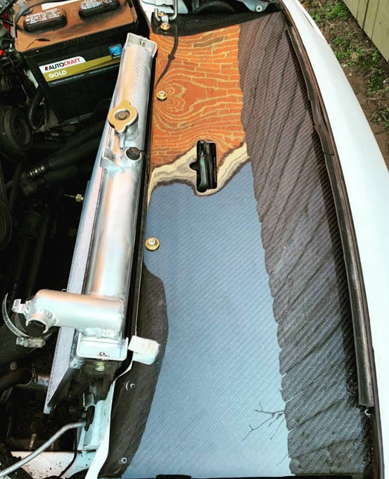 CARBON FIBER RADIATOR BLOCK OFF PLATE MAZDA FC3S – RScarbon